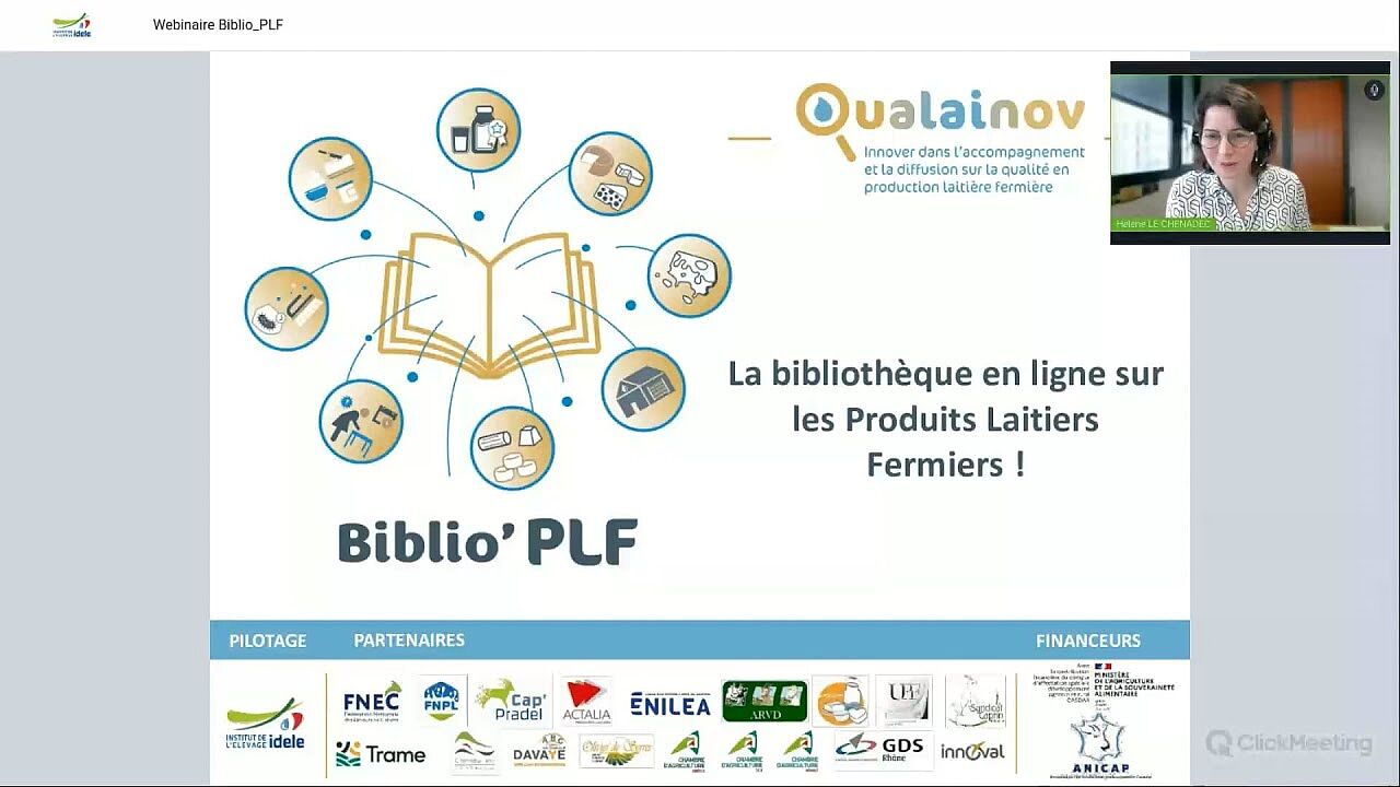 [Replay] Biblio’PLF, la bibliothèque en ligne sur les produits laitiers fermiers